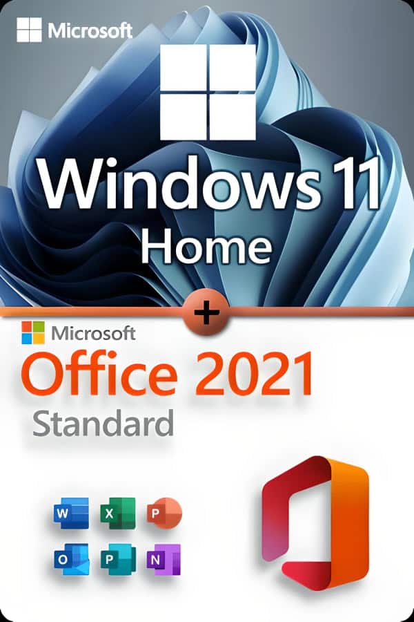 Microsoft Windows 11 Home + Microsoft Office 2021 Standard License for ...