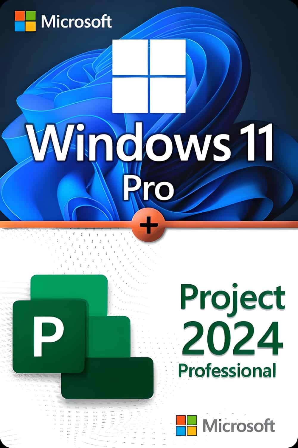 Microsoft Windows 11 Professional + Microsoft Project 2024 Professional licence pour 3 appareils ...