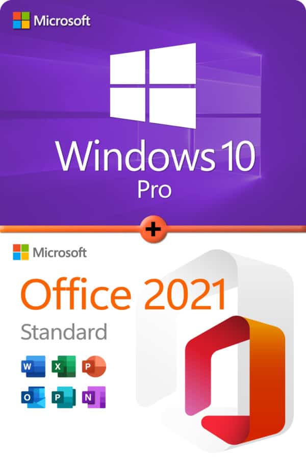 Microsoft Windows 10 Professional + Microsoft Office 2021 Standard ...