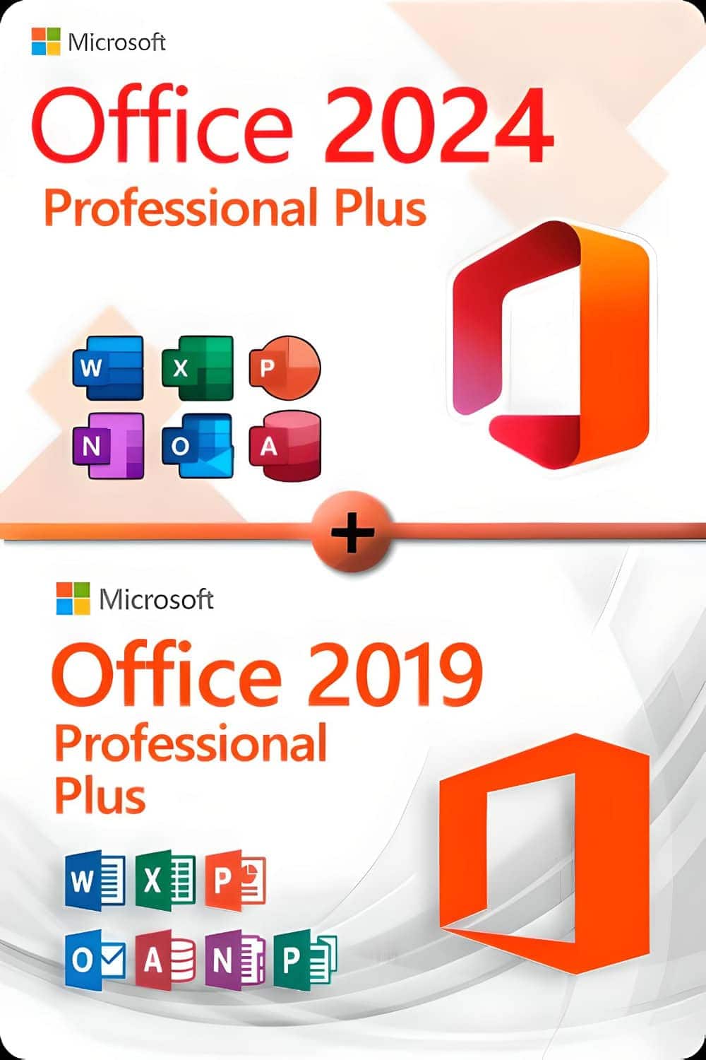 Microsoft Office 2024 Professional Plus + Microsoft Office 2019 Professional Plus licenza per 3 ...