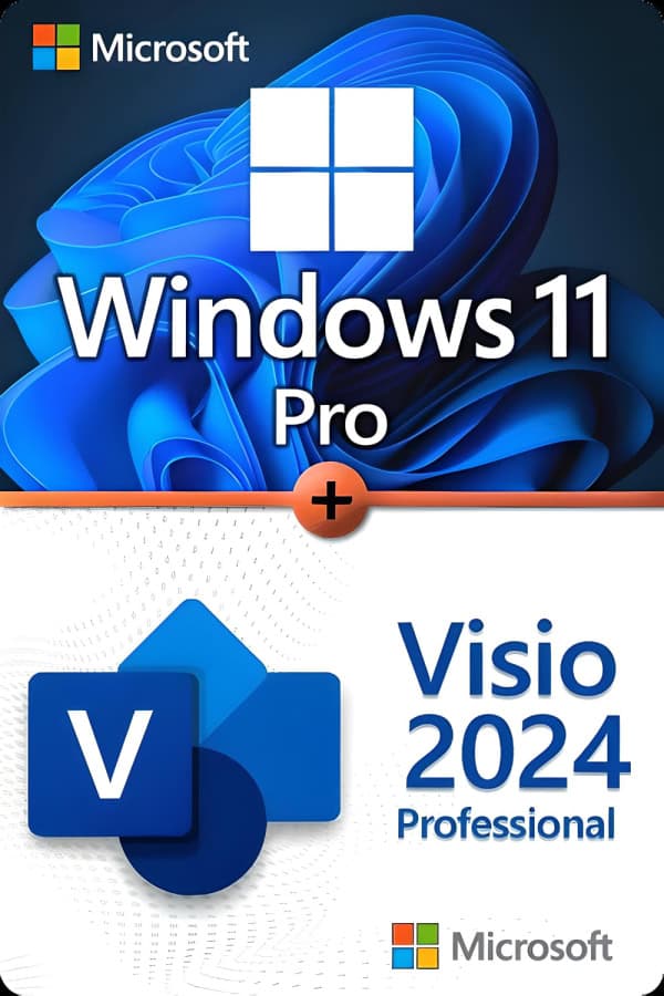 Microsoft Windows 11 Professional + Microsoft Visio 2024 Professional ...