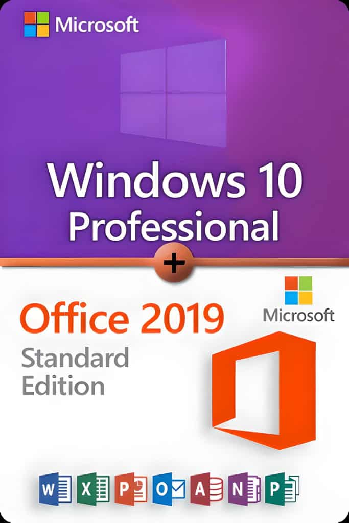 Microsoft Windows 10 Professional + Microsoft Office 2019 Standard ...